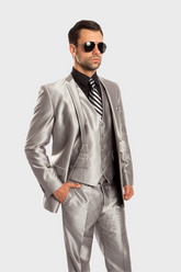 Men’s Silver Suits in All Patterns – FlexSuits