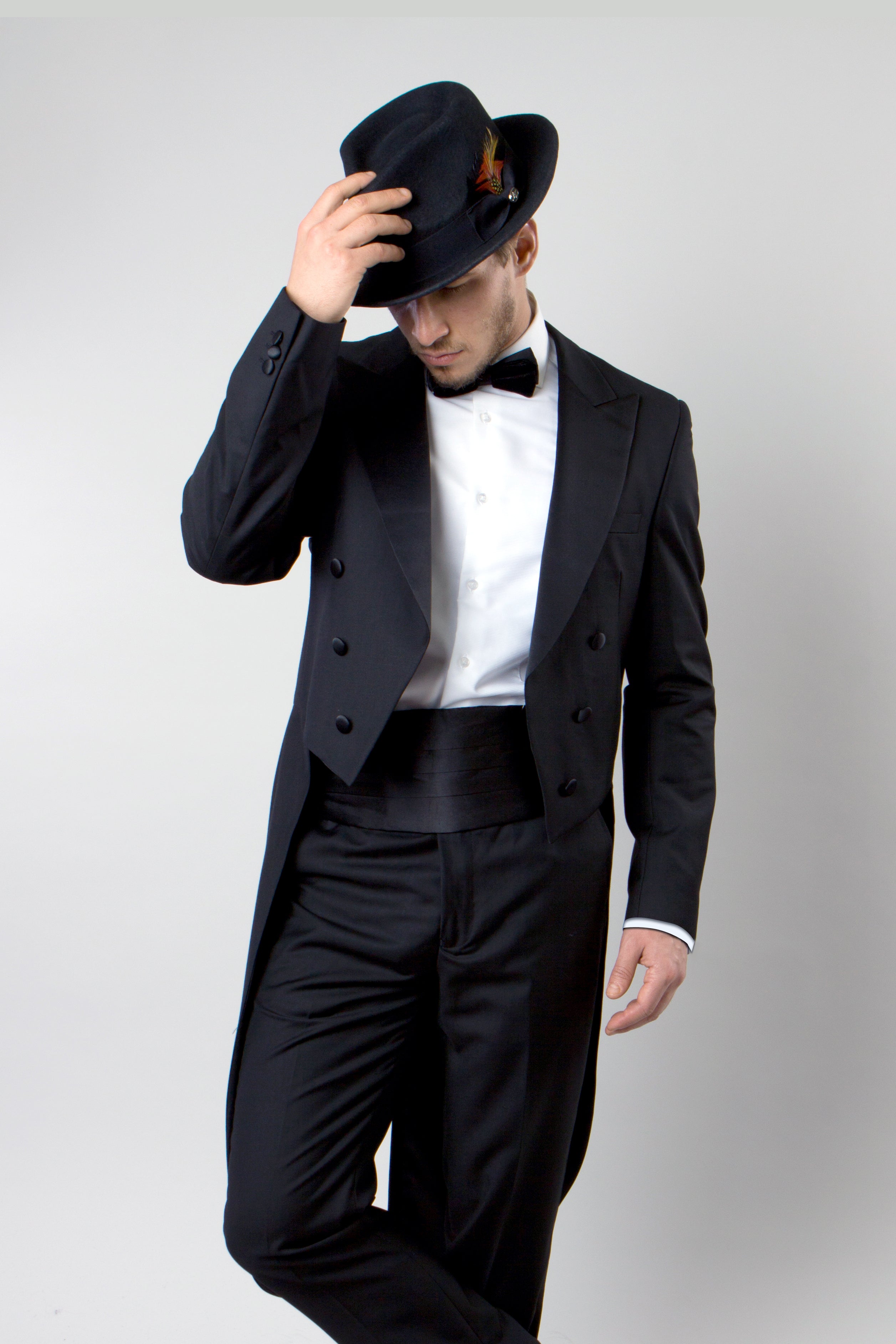 Black Slim Fit TailCoat Tuxedo-Tail Tux for Men-Mens Cutaway Tuxedos ...